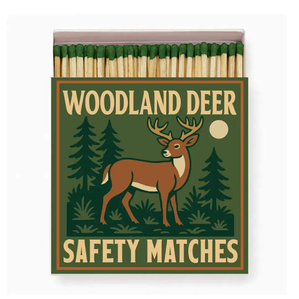 WOODLAND CREATURES oversized matchbox – MOSS